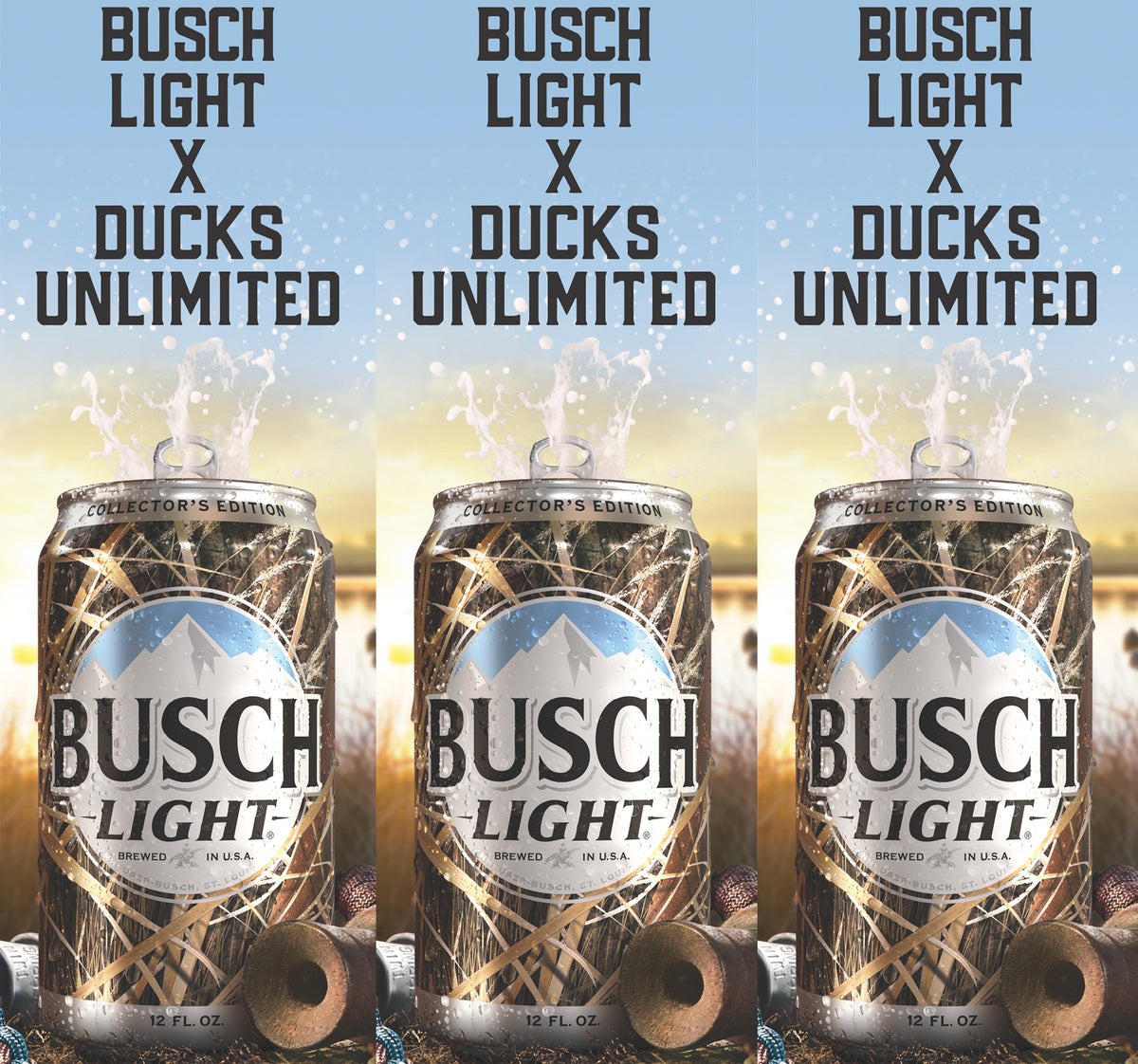 Busch Light Ducks Unlimited Three Sided Bollard Sign – Ripper Bud Web Store