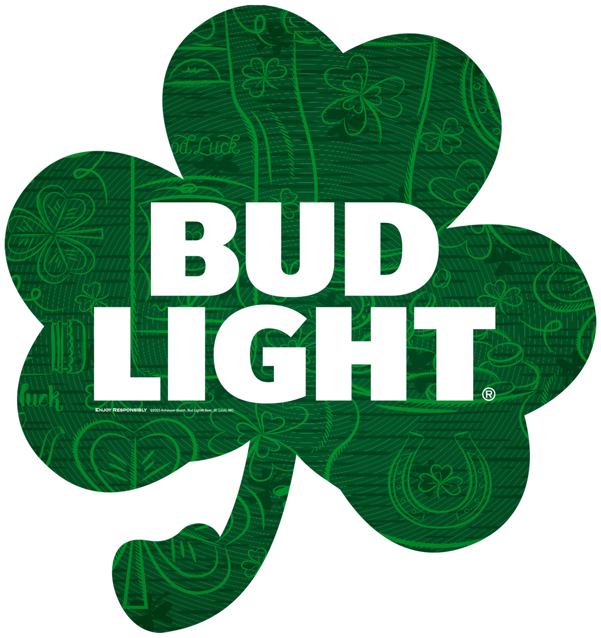 Bud Light Shamrock Decal 12" — Ripper Bud Web Store