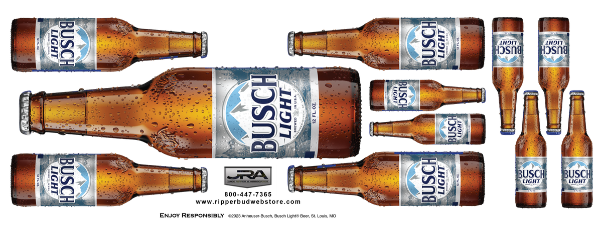 Busch Light Bottle Wall Graphic Sheet 18" x 48" – Ripper Bud Web Store