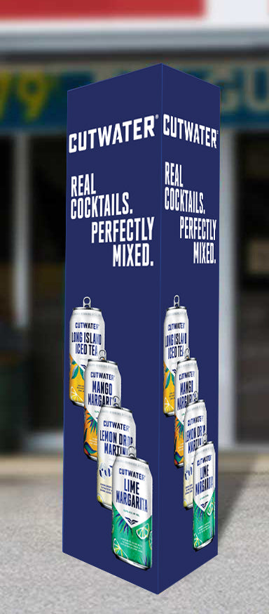 Cutwater Three Sided Bollard Sign — Ripper Bud Web Store