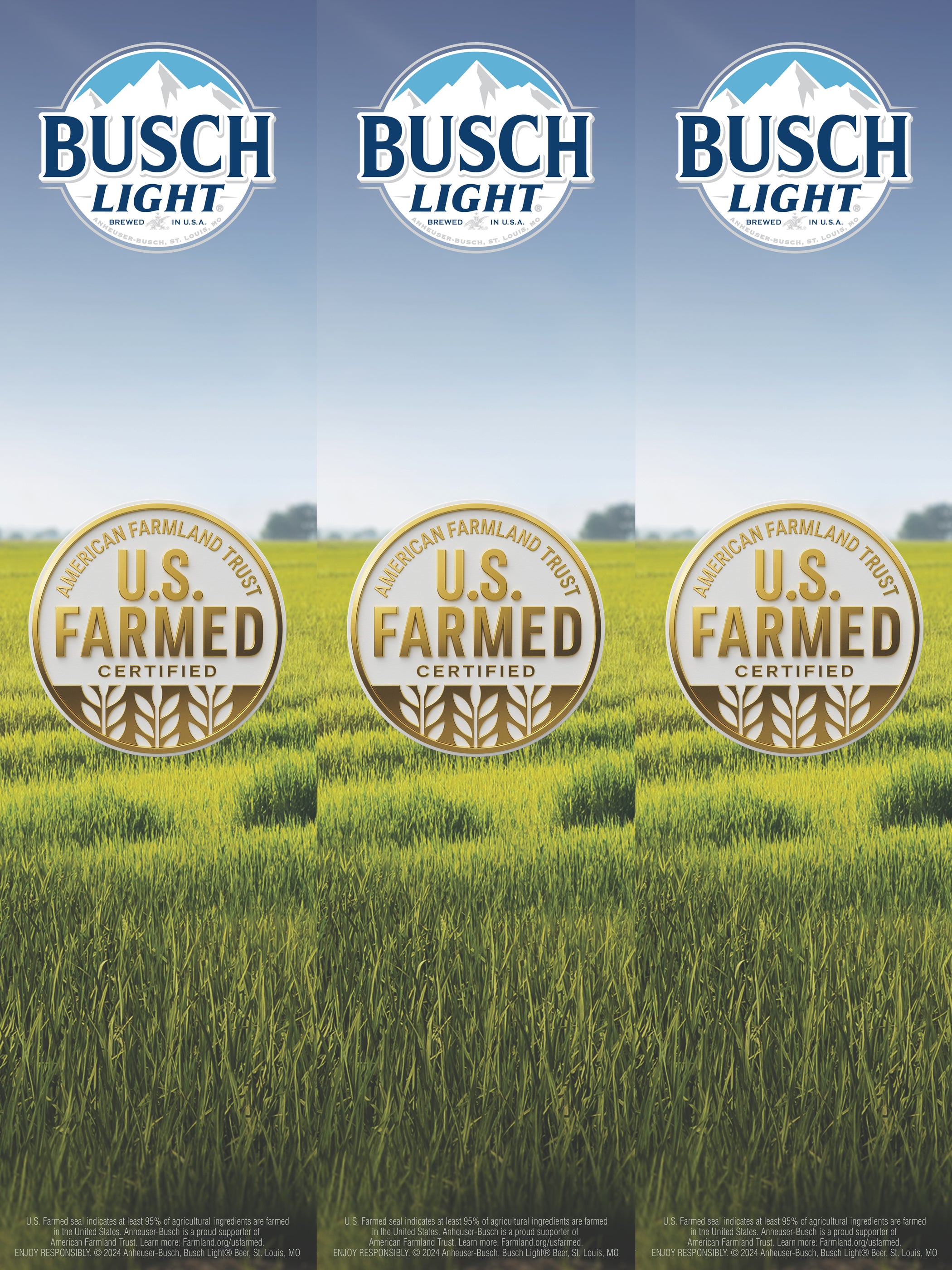Busch Light Farmers Three Sided Bollard Sign — Ripper Bud Web Store