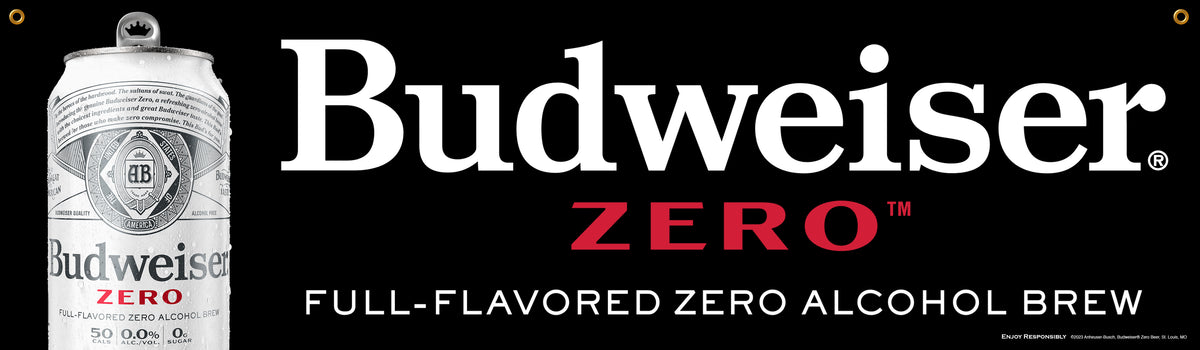 Budweiser Zero 14.5" x 48" Banner – Ripper Bud Web Store