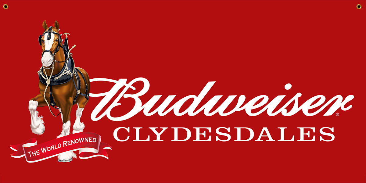 Budweiser Clydesdales 2' x 4' Banner – Ripper Bud Web Store