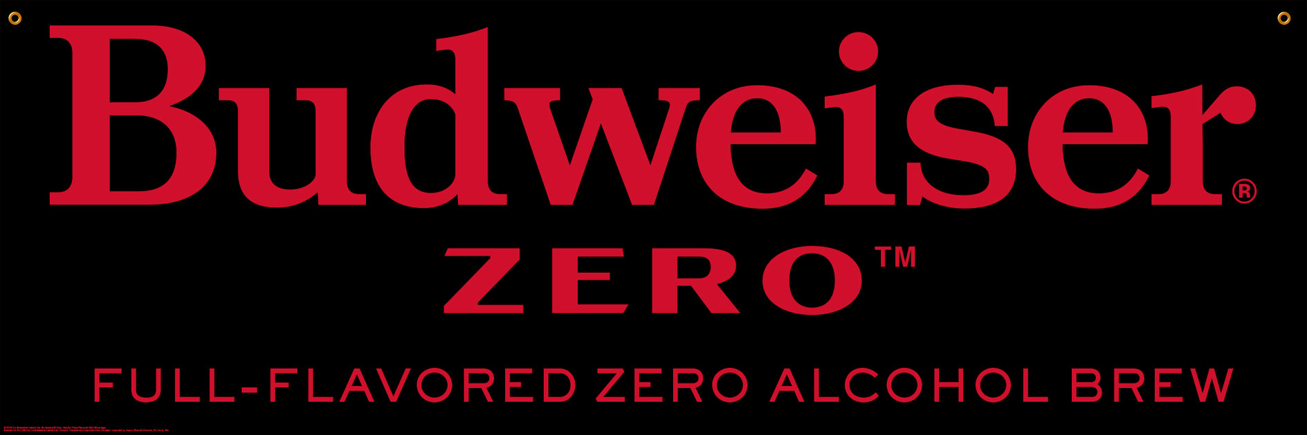 Budweiser Zero Banner 16" x 48" — Ripper Bud Web Store